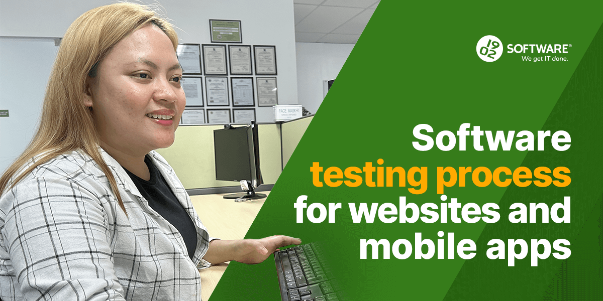 Software testing process for websites, webshops, and mobile apps